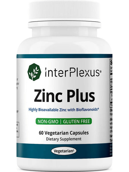 InterPlexus, Zinc Plus, 60 Vegetarian Capsules – Herbs Direct
