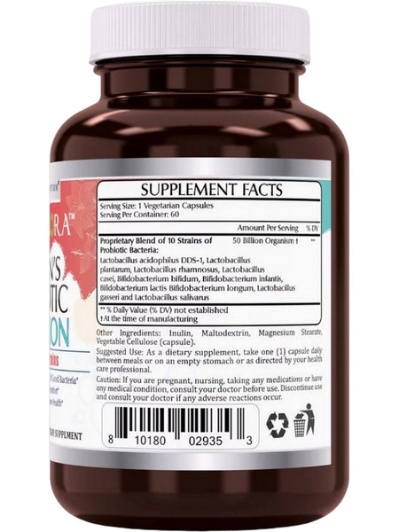 Amazing Flora, Probiotic 10 Strains, 50 Billion, 60 Veggie Capsules ...