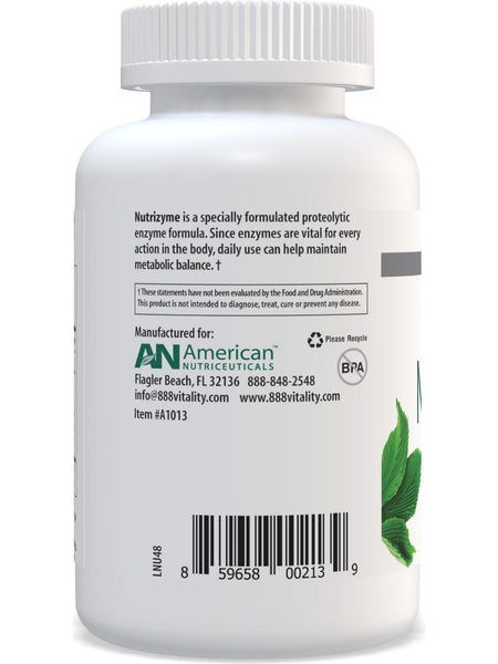 American Nutriceuticals, Nutrizyme, 450 Enteric Coated Tablets – Herbs ...