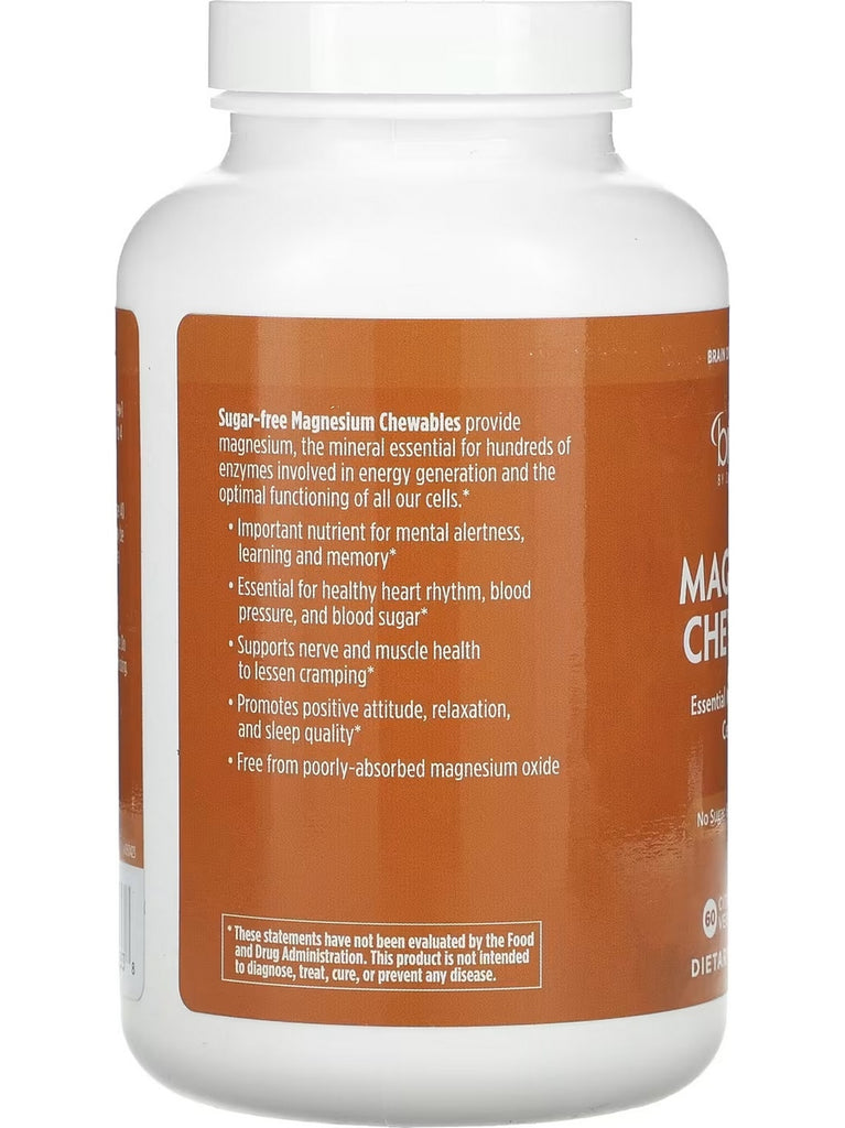 BrainMD, Magnesium Chewables, Citrus, 60 Vegan Tablets – Herbs Direct