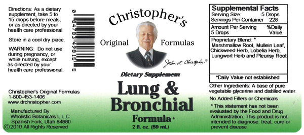 Christopher's Original Formulas, Lung & Bronchial Syrup, 2 fl oz ...