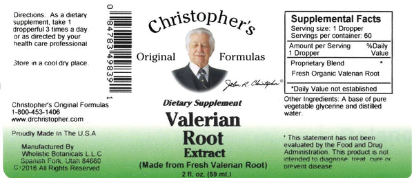 Christopher's Original Formulas, Valerian Root Extract, 2 fl oz – Herbs Direct