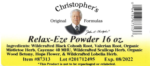 Christopher's Original Formulas, Relax-Eze Powder, 16 oz – Herbs Direct