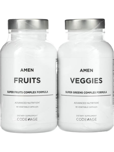 Codeage, Amen Fruits + Veggies Bundle, 90 Vegetable Capsules – Herbs Direct