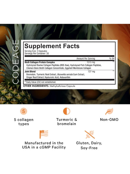 Codeage, Multi Collagen + Joint Blend, 90 Capsules – Herbs Direct