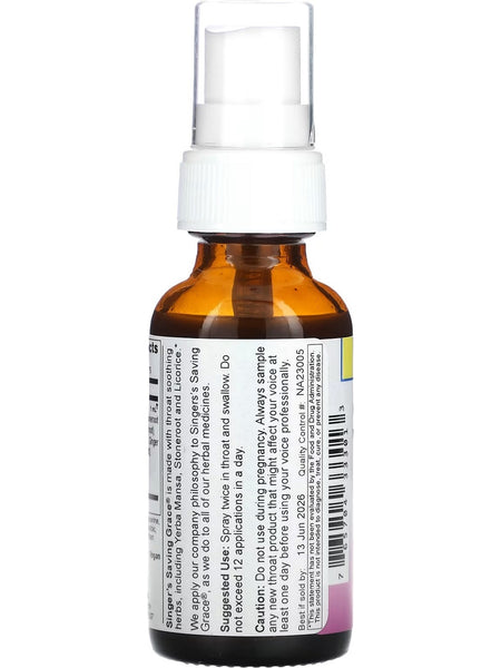 Herbs Etc., Non Alcohol Singer's Soothing Throat Spray, Professional S ...