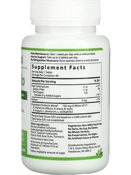 Hyperbiotics, PRO-Bifido 50+, 60 Patented, Time-Release Tablets – Herbs ...