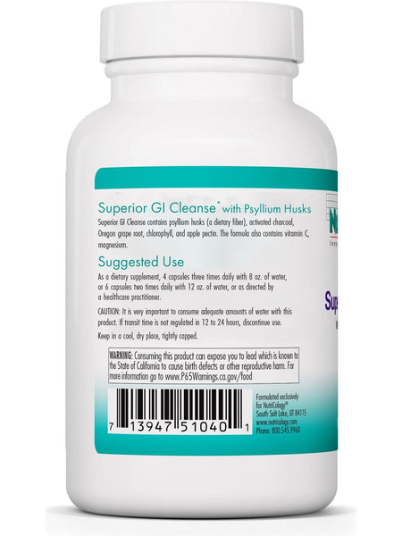 NutriCology, Superior GI Cleanse with Psyllium Husks, 100 Vegetarian C ...