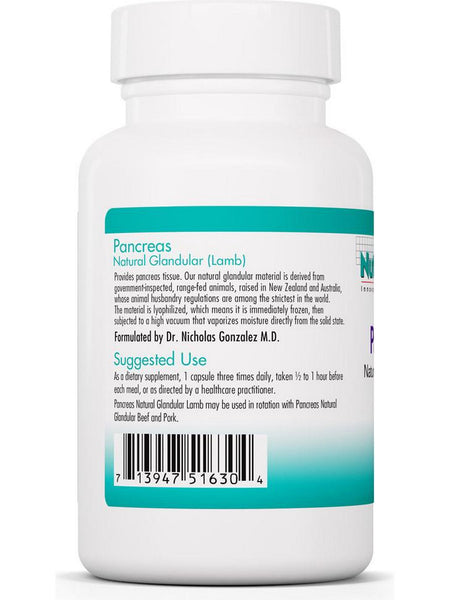 NutriCology, Pancreas Natural Glandular (Lamb), 90 vegicaps – Herbs Direct