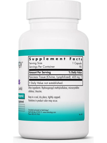 NutriCology, Pancreas Natural Glandular (Lamb), 90 vegicaps – Herbs Direct