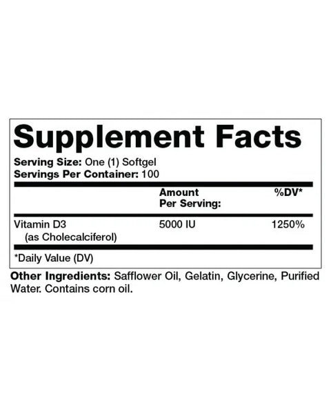 Olympian Labs, Vitamin D3, 3000 IU, 100 Capsules – Herbs Direct