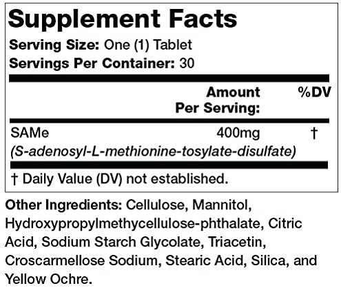 Olympian Labs, SAMe Gold 400 mg, 30 Encentric Tablets – Herbs Direct