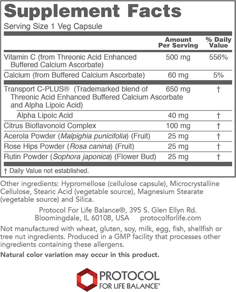 Protocol For Life Balance, ProtoSorb C-500, 100 Veg Capsules – Herbs Direct