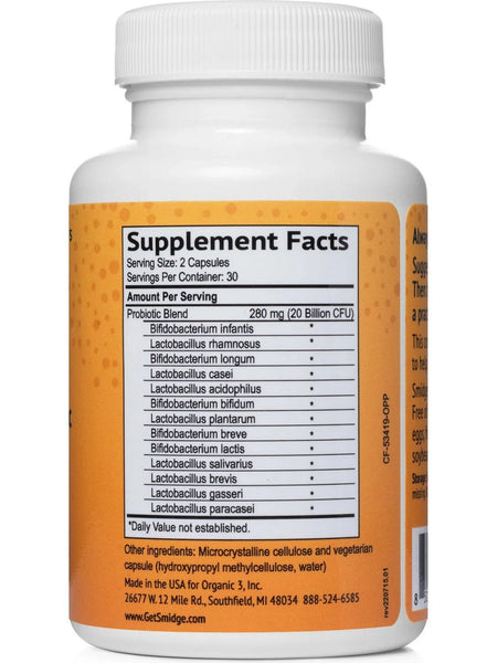 Smidge, Optimal Probiotic, 60 Capsules – Herbs Direct