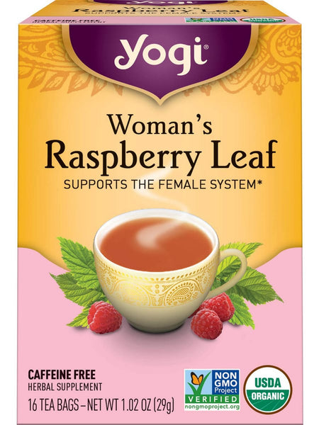 Yogi, Woman's Raspberry Leaf, 16 Tea Bags – Herbs Direct