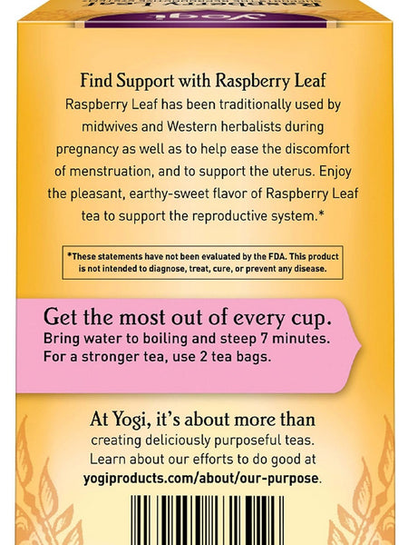 Yogi, Woman's Raspberry Leaf, 16 Tea Bags – Herbs Direct