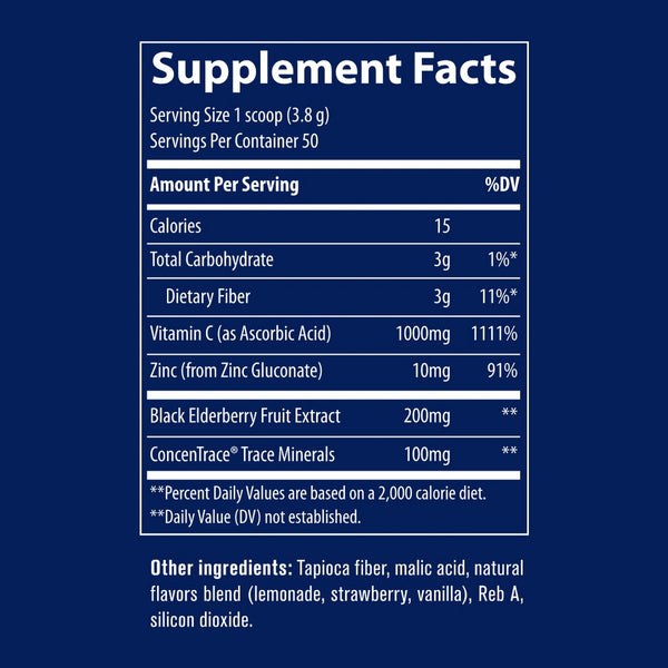 Trace Minerals, Elderberry Immunity Powder, Lemon Berry, 6.7 oz – Herbs ...