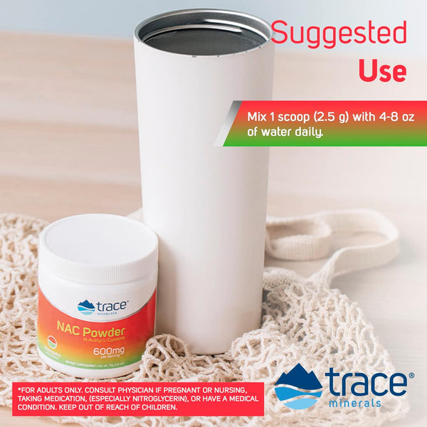 Trace Minerals, NAC Powder, Watermelon, 75 g – Herbs Direct