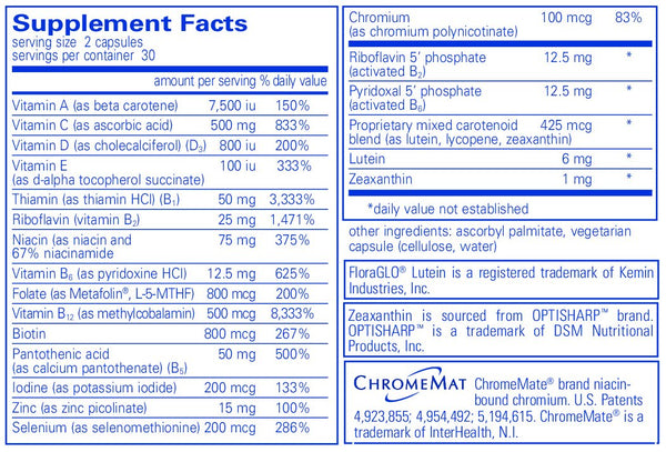 Pure Encapsulations, Multi T/D, 60 caps – Herbs Direct